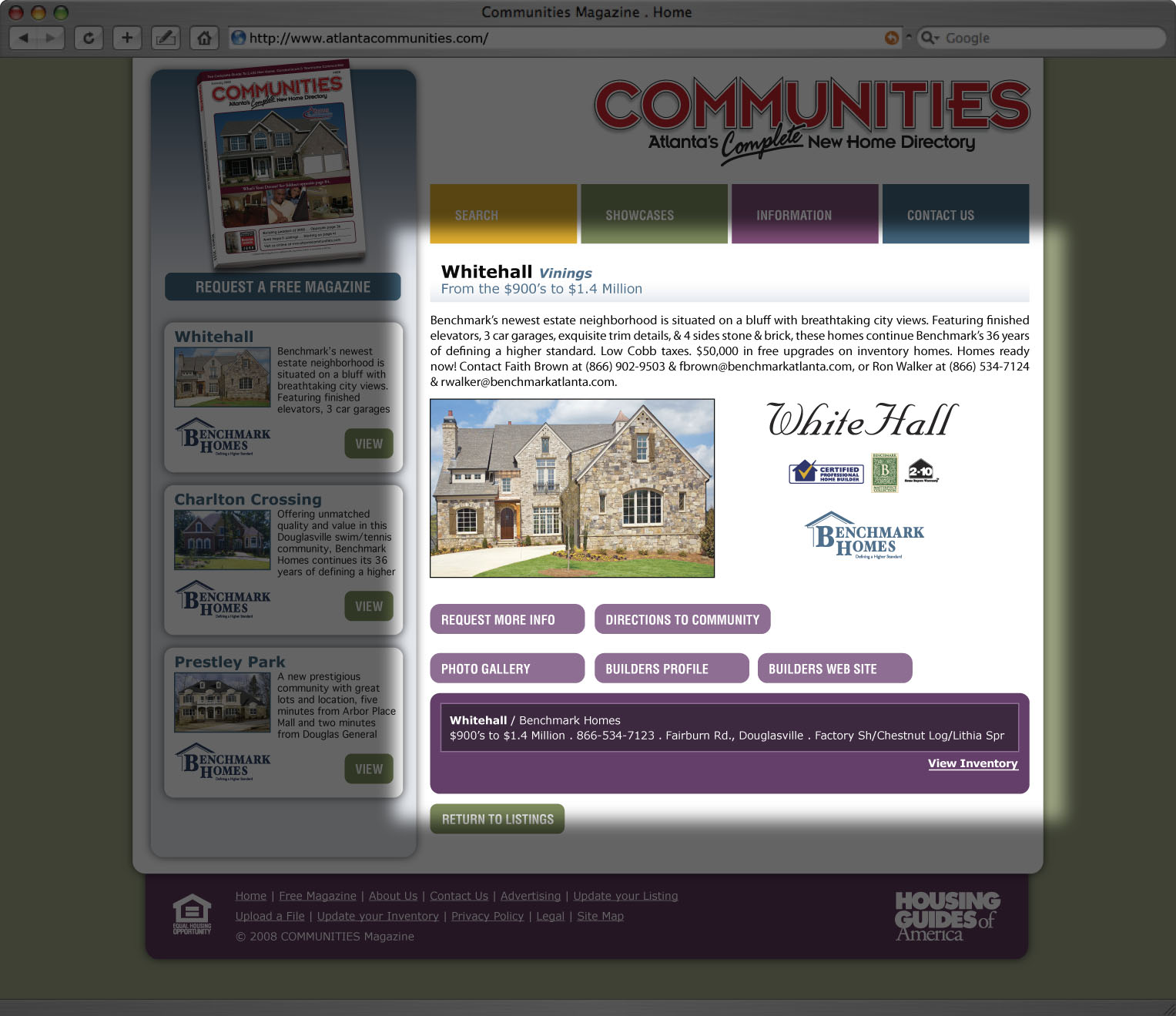 Communities Magazine . Web Specs